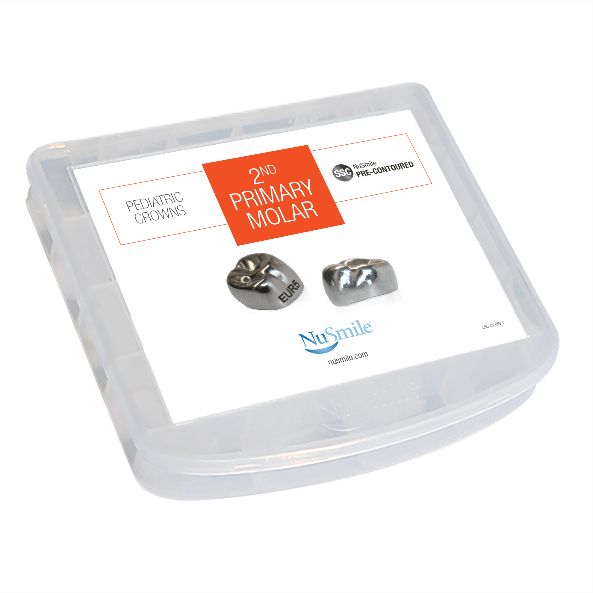 NuSmile SSC 2nd Primary Molar Crown Storage Box